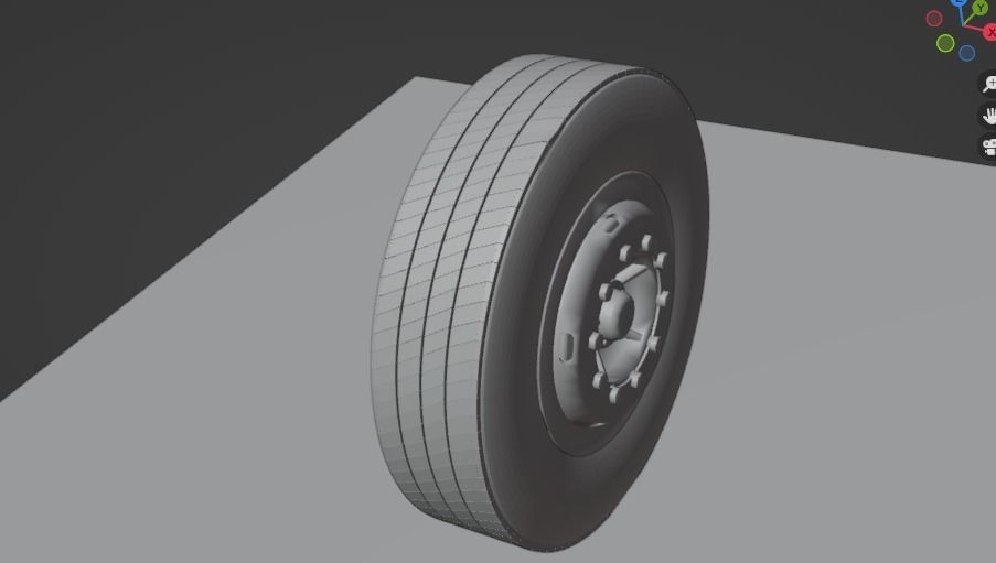 TRUCK WHEEL - Heavy truck front wheel Free 3D model 3D model 3D ...