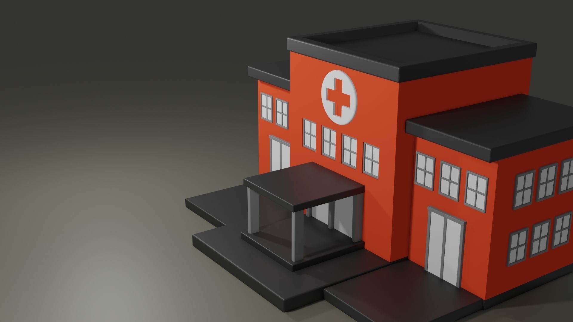 Cartoon Hospital Building 3D model | CGTrader