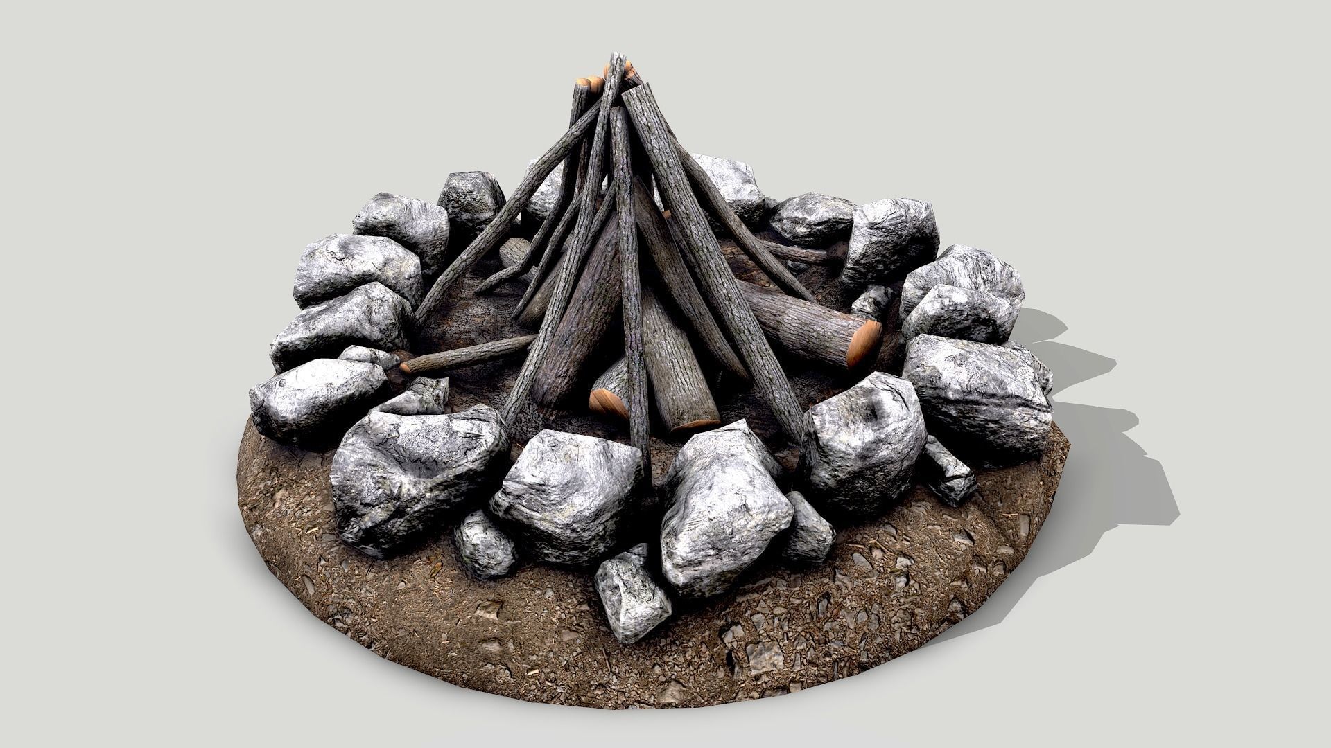 3D model Camp Fire Pack VR / AR / low-poly | CGTrader