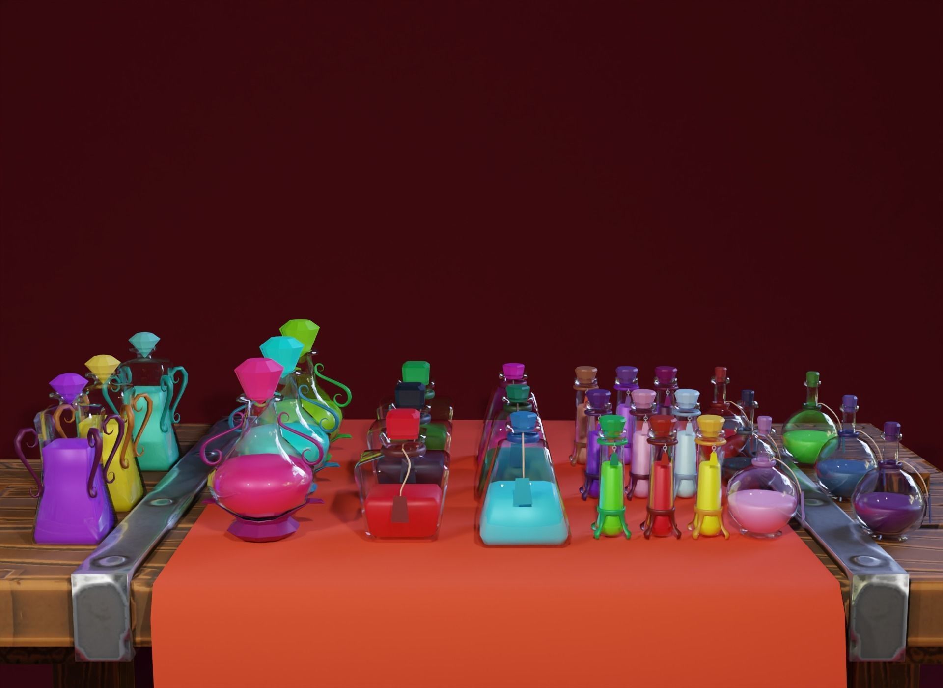 3D model Low Poly Potion Bottle Asset VR / AR / low-poly | CGTrader