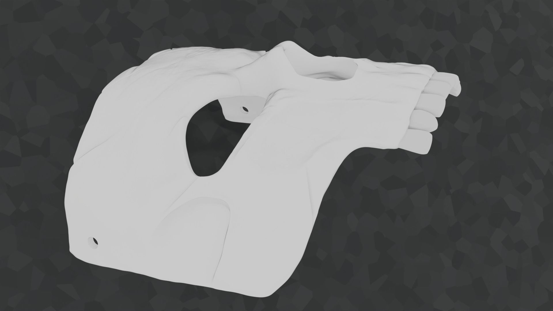 Half Skull Mask 3D model 3D printable | CGTrader