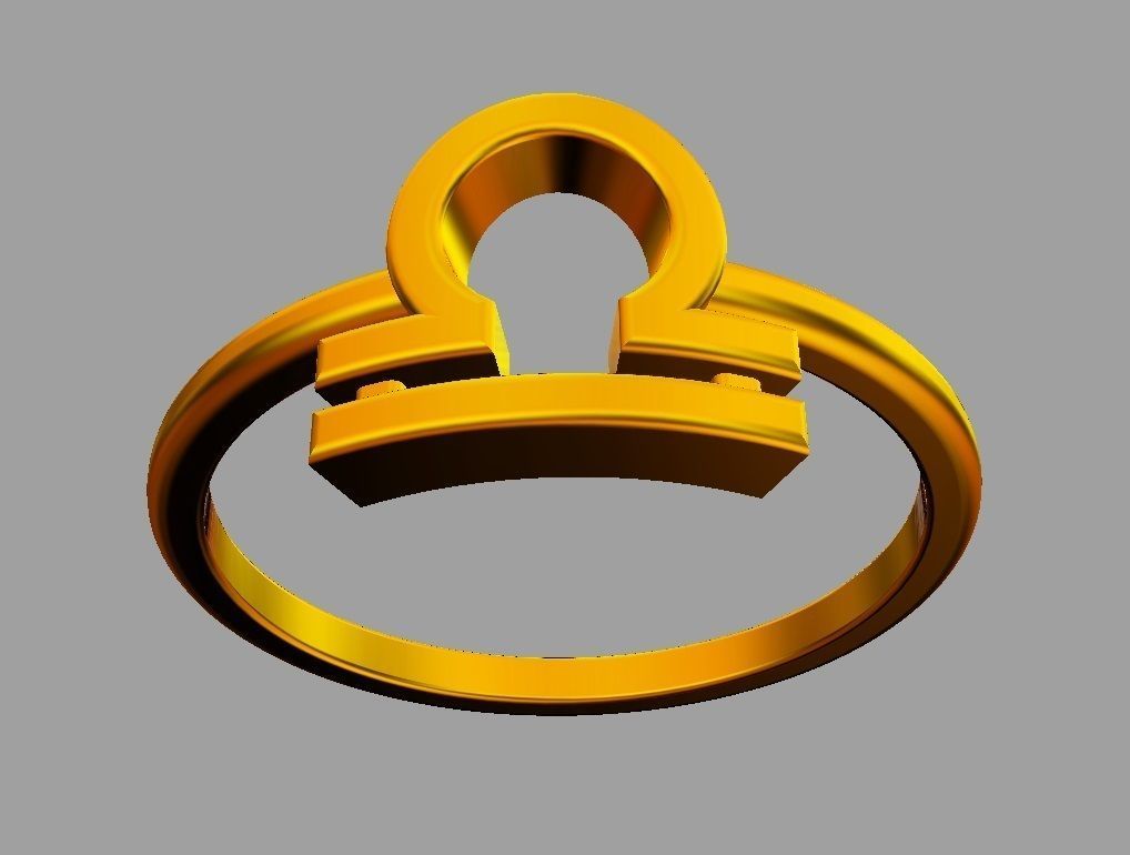 Zodiac Ring - Libra 3D model 3D printable | CGTrader