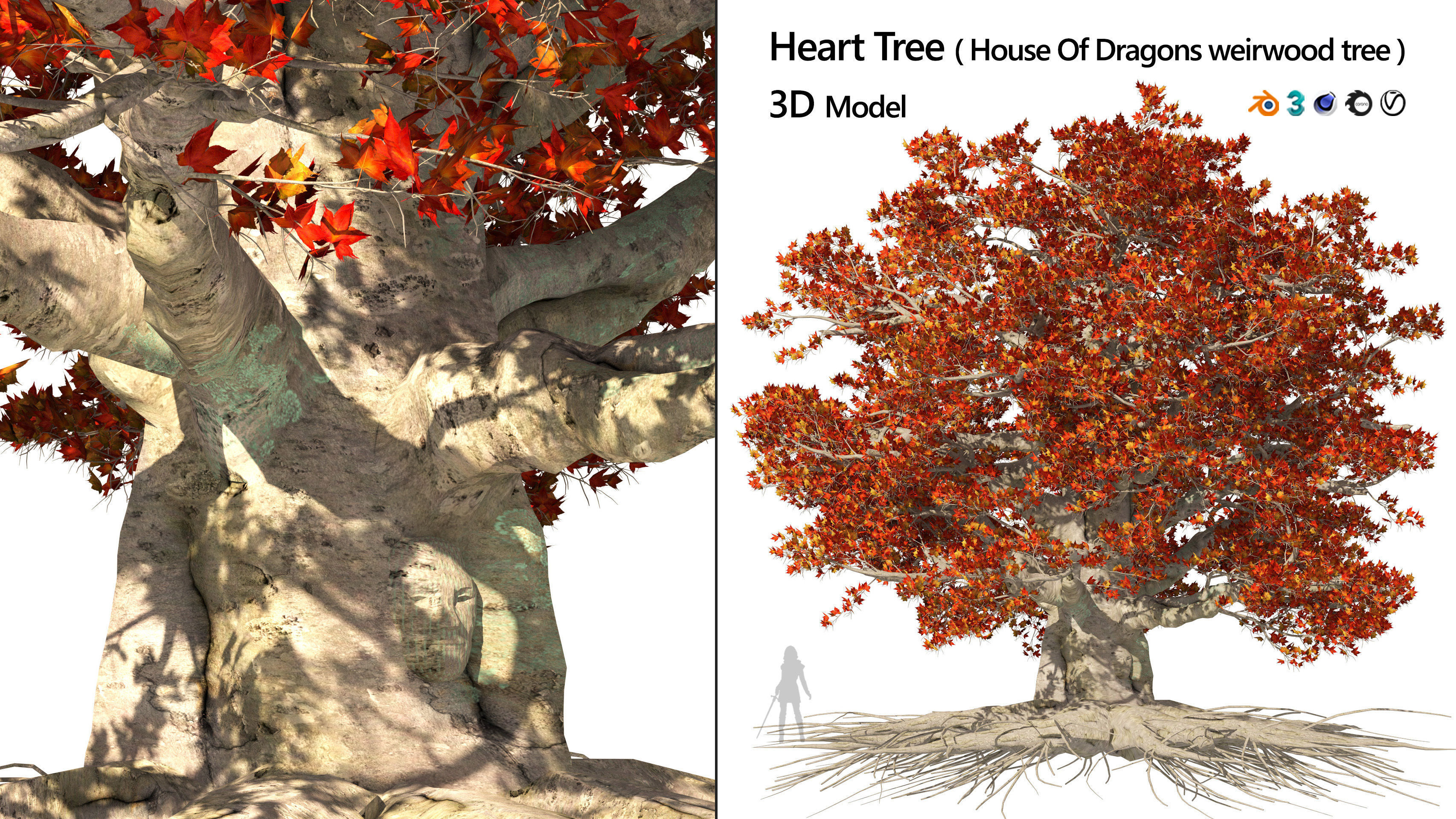 House of Dragons Winterfell Tree 3D model | CGTrader
