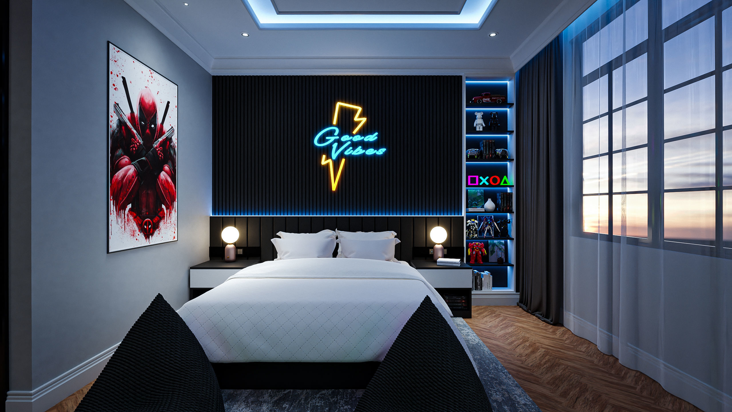 Bedroom Boys Gaming Blender - Fbx - Obj 3D model | CGTrader