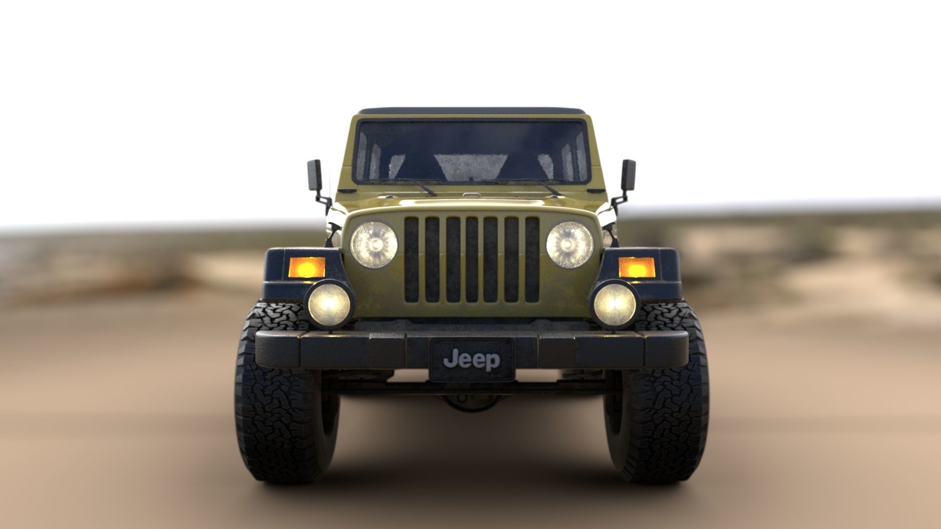 3D model Jeep Wrangler TJ Custom Design Jeep Islander theme VR / AR ...