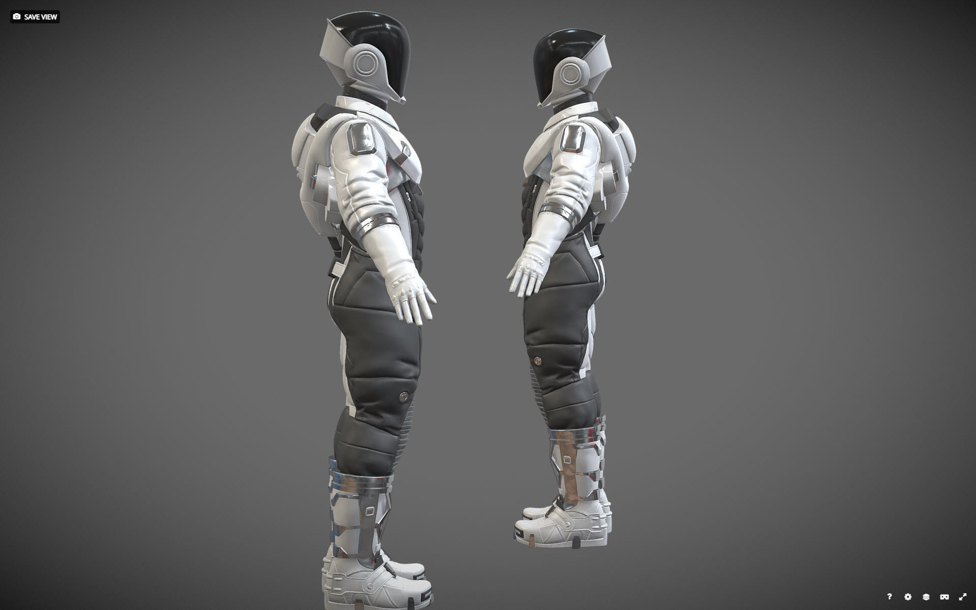 High poly Astronaut Spacesuit Space Suit 3D model 3D printable | CGTrader