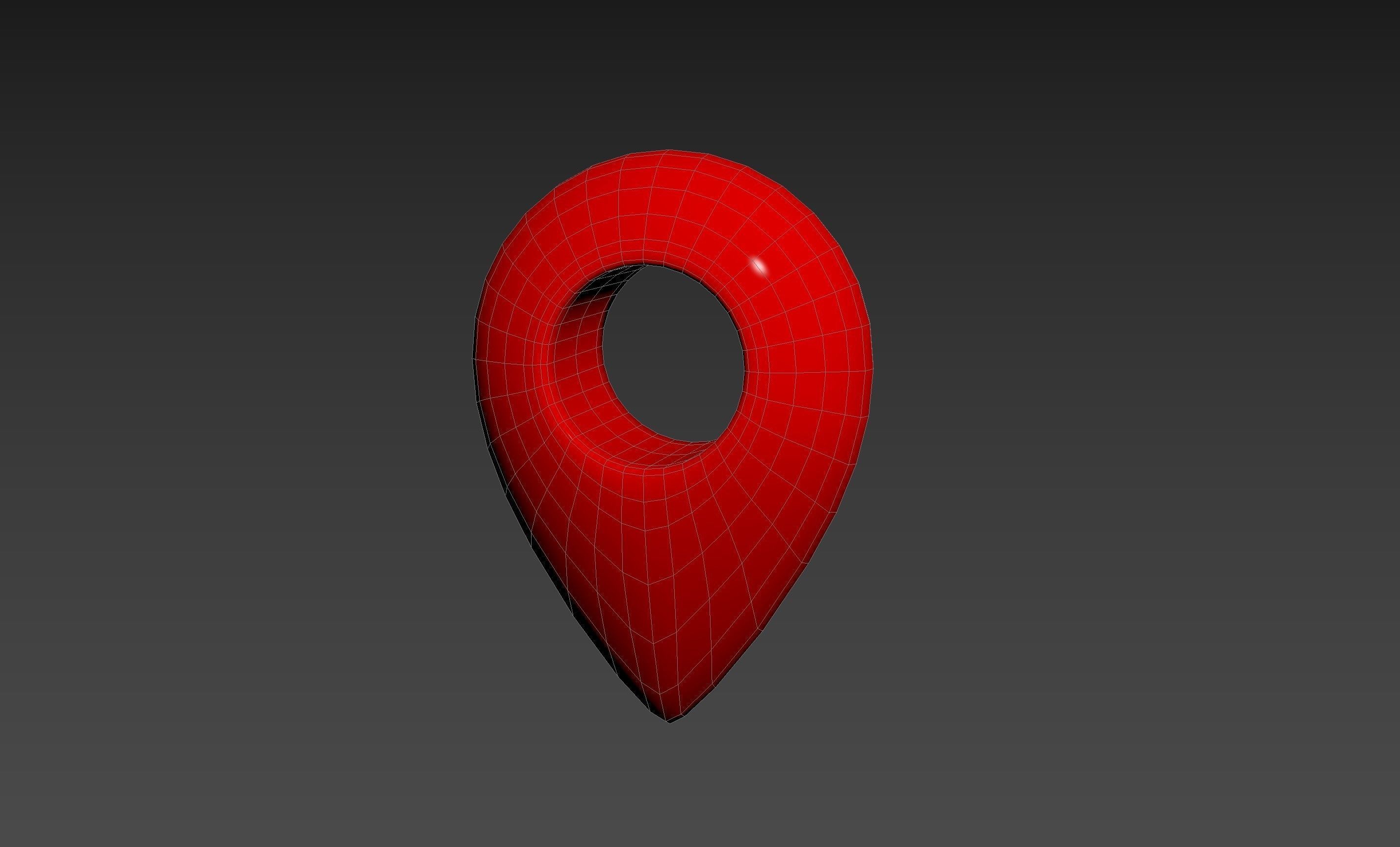 Symbol003 Map Point 3D model | CGTrader