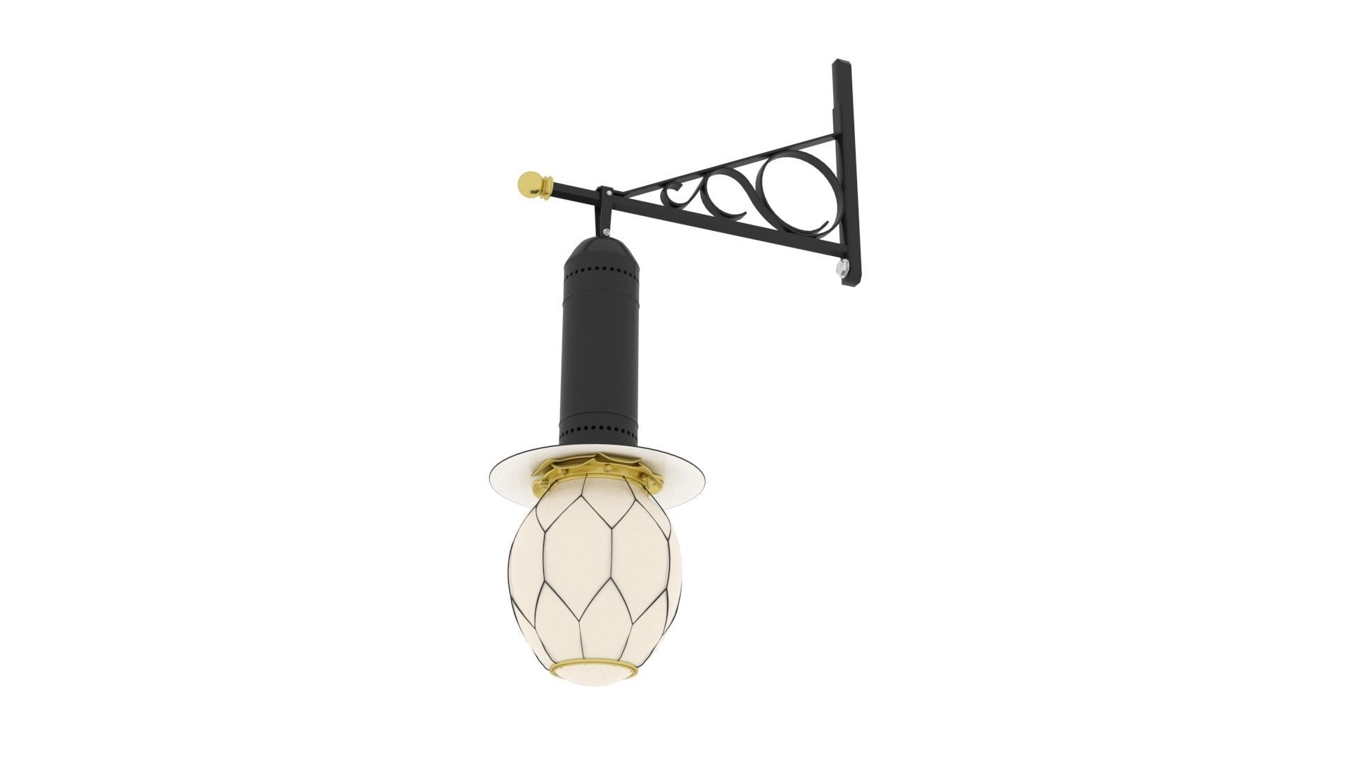 Krizik arc street lamp 3D model | CGTrader