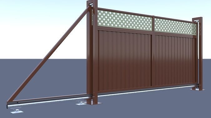 sliding gates 3D model | CGTrader