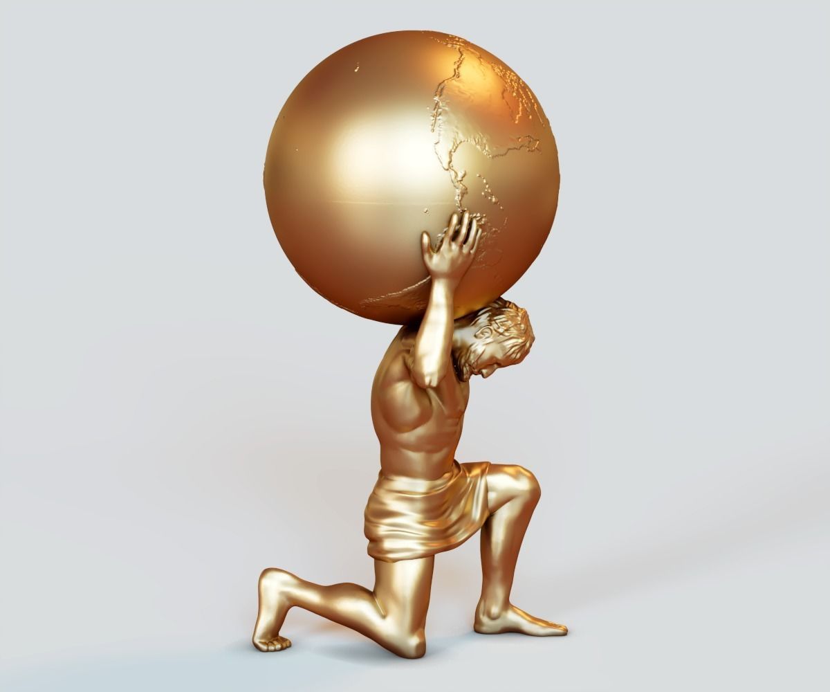 hercules holding the world 3D model 3D printable | CGTrader