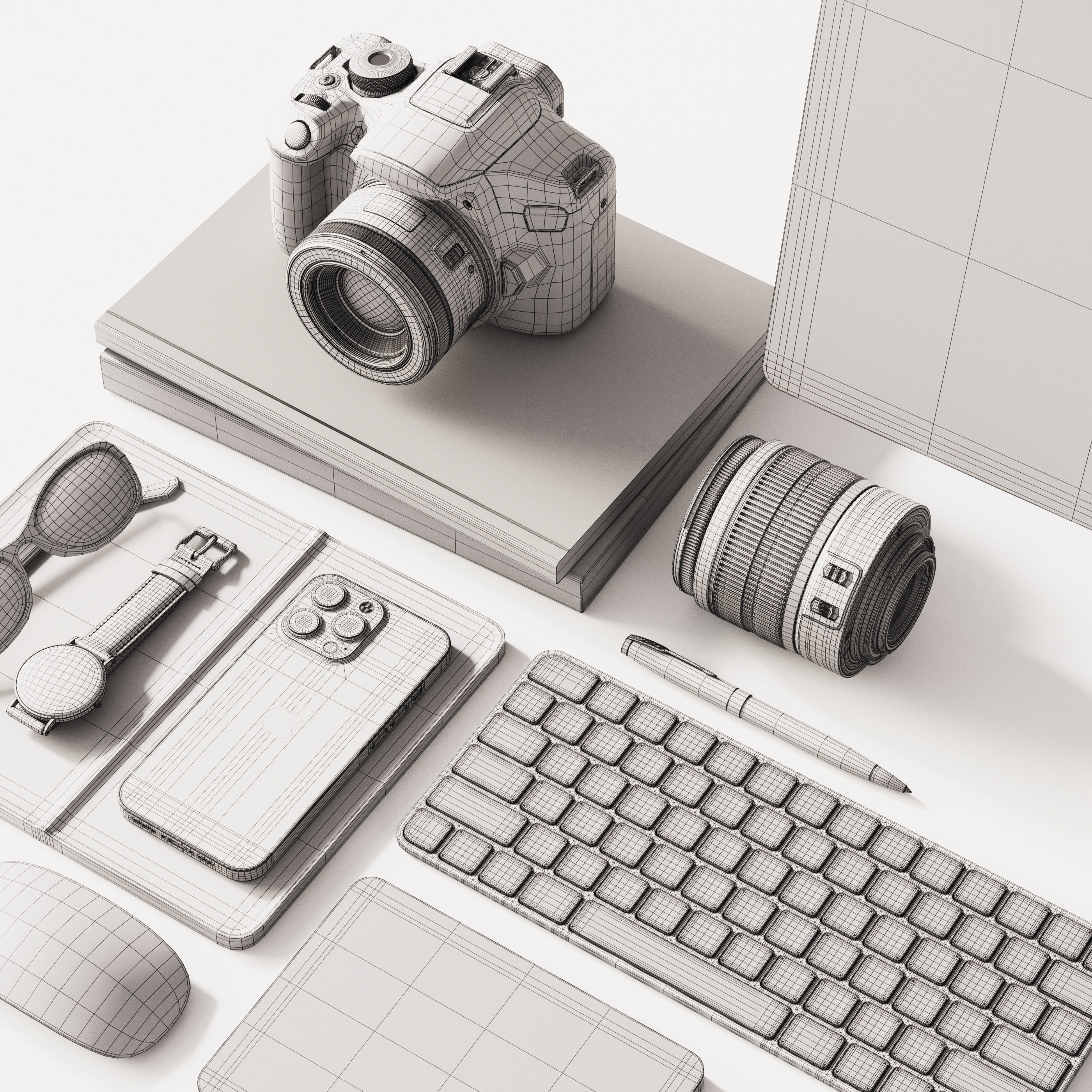 Desktop Composition 3D model | CGTrader