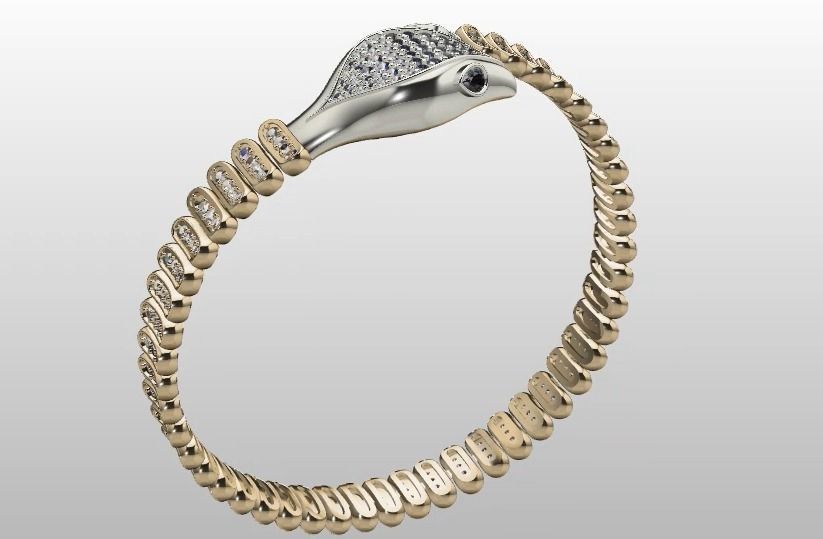 snake bracelet 3d model jewellery 3D model 3D printable | CGTrader