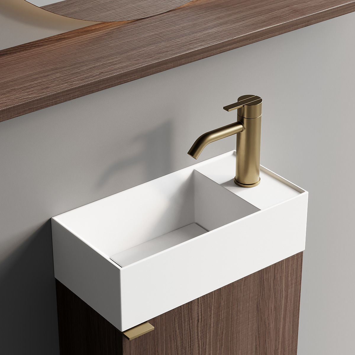 Inbani Facett Vanity Unit Set 1 3D model | CGTrader