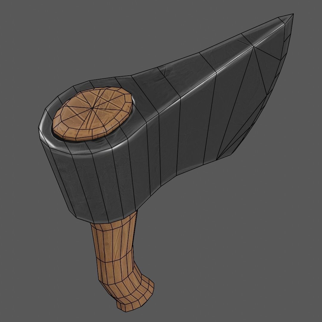 Axe Low poly PBR Simple free VR / AR / low-poly 3D model | CGTrader