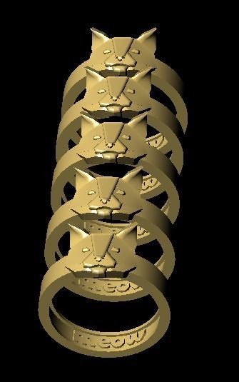Cat Ring Design 3D model 3D printable | CGTrader