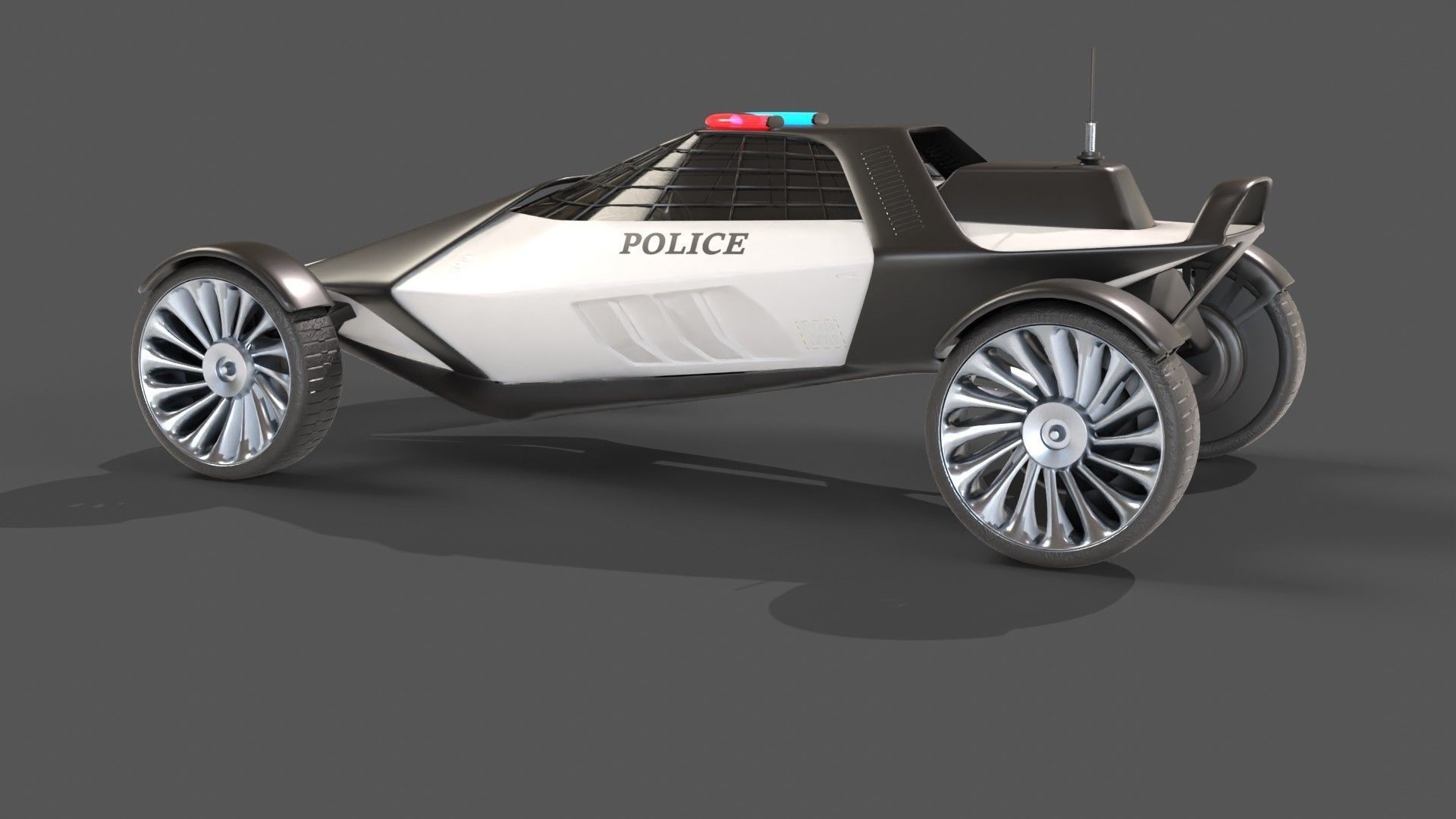 3D model Futuristic scifi police concept car VR / AR / low-poly | CGTrader
