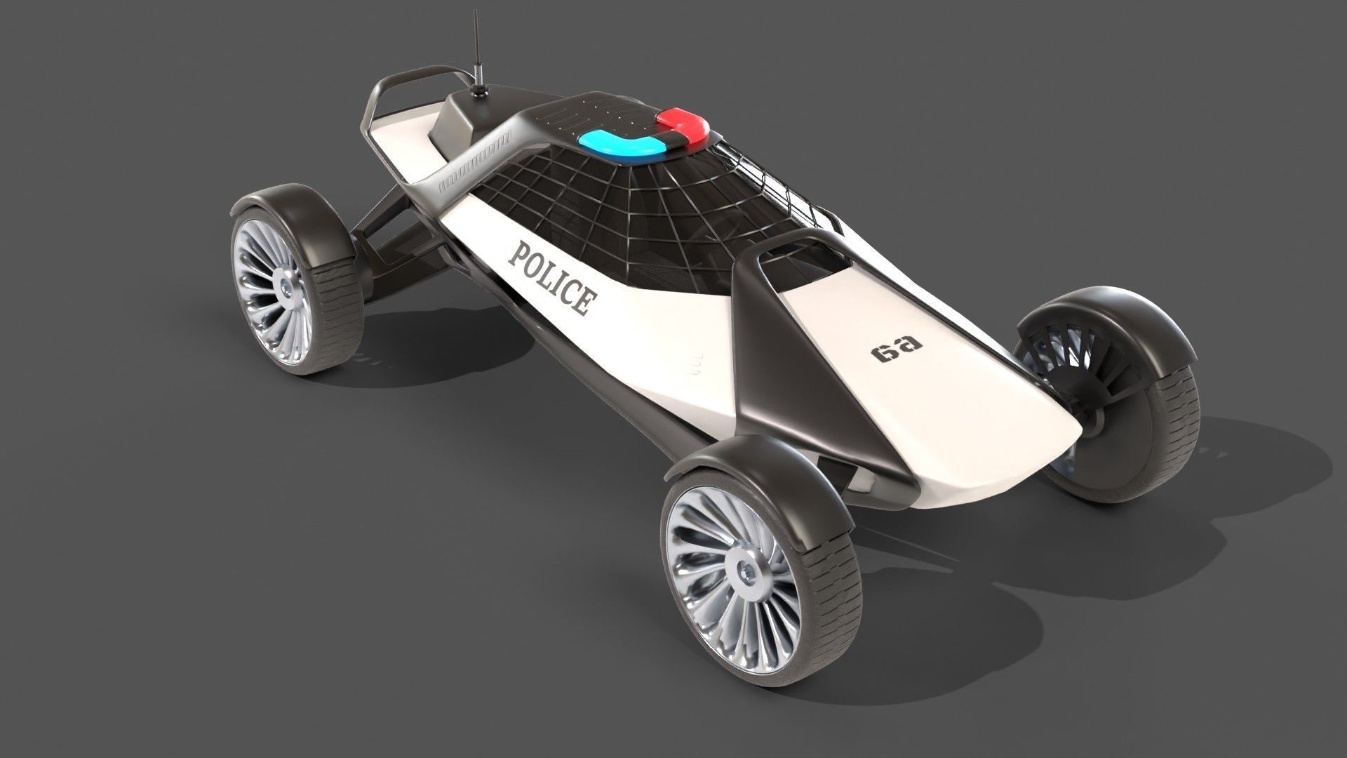 3D model Futuristic scifi police concept car VR / AR / low-poly | CGTrader