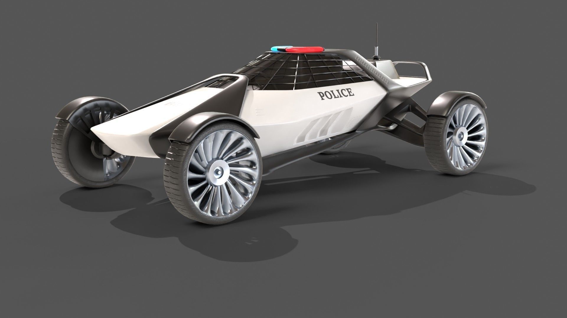 3D model Futuristic scifi police concept car VR / AR / low-poly | CGTrader