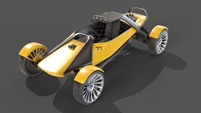 3D model Sci-Fi futuristic racer buggy VR / AR / low-poly | CGTrader