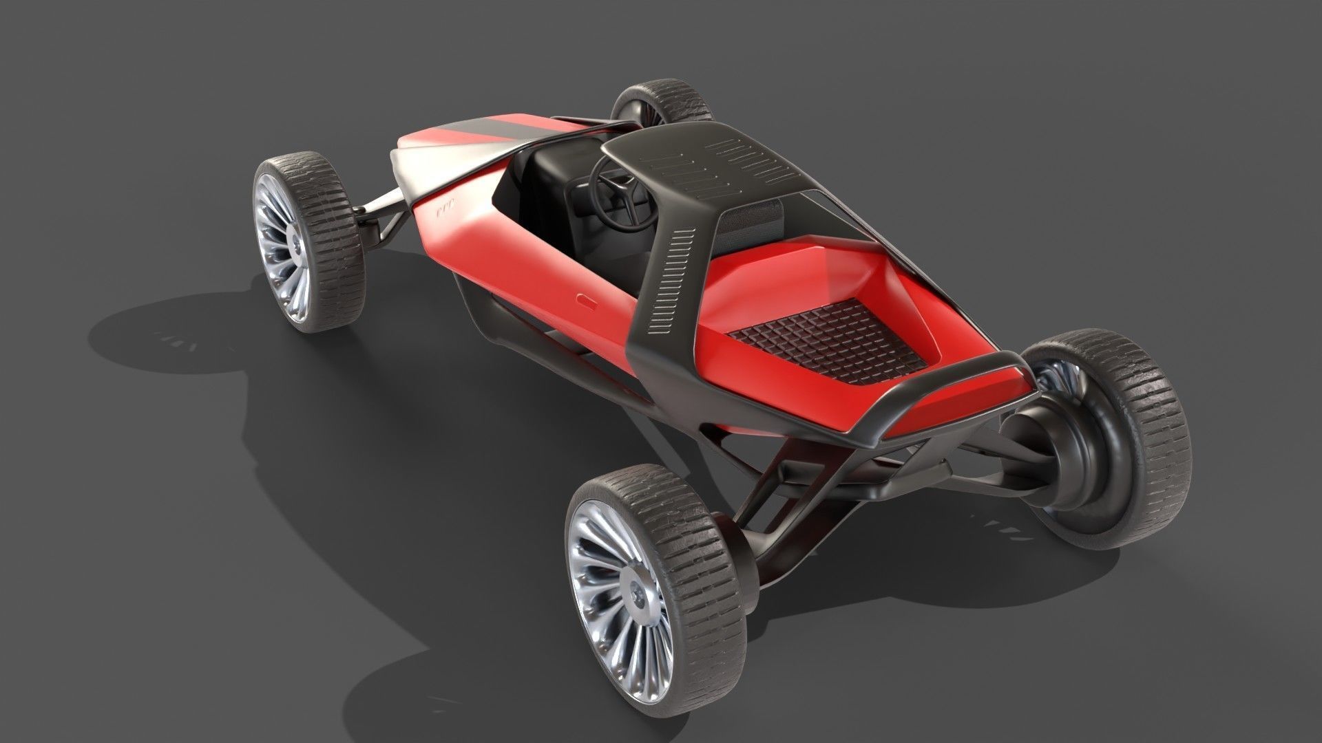 3D model Scifi futuristic racer buggy VR / AR / low-poly | CGTrader