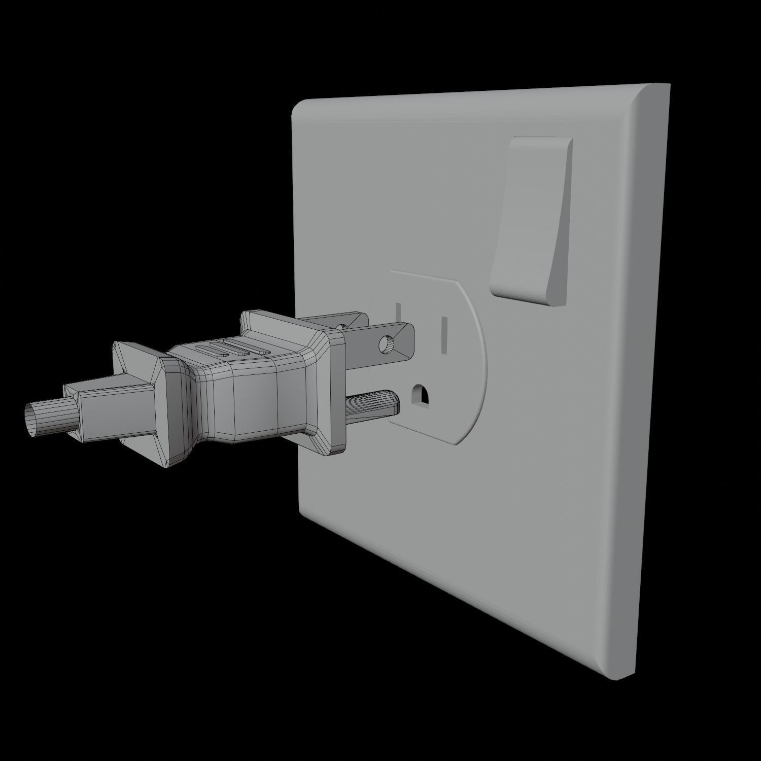 Type B Plug and Socket 3D model | CGTrader