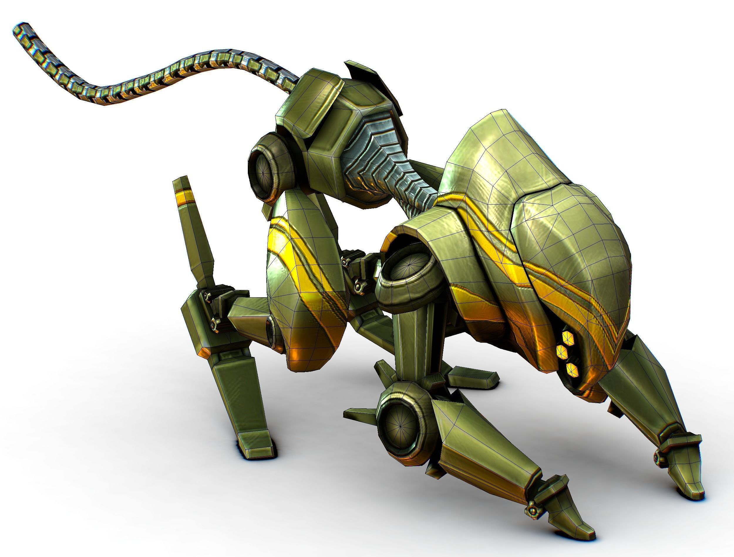 3D model Military Robot Drone Cat Animal VR / AR / low-poly | CGTrader
