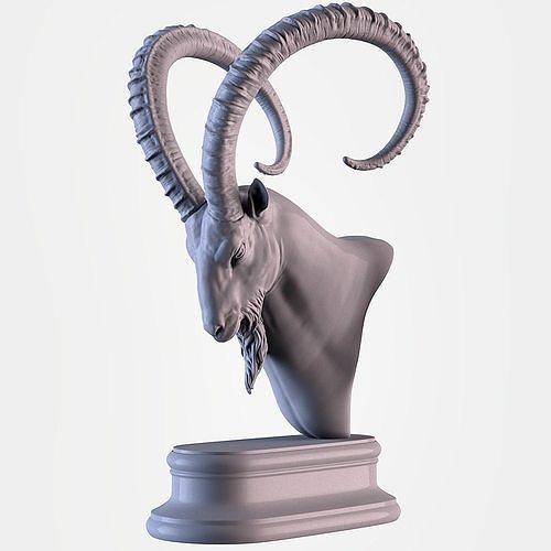 Ibex Head 3D model 3D printable | CGTrader