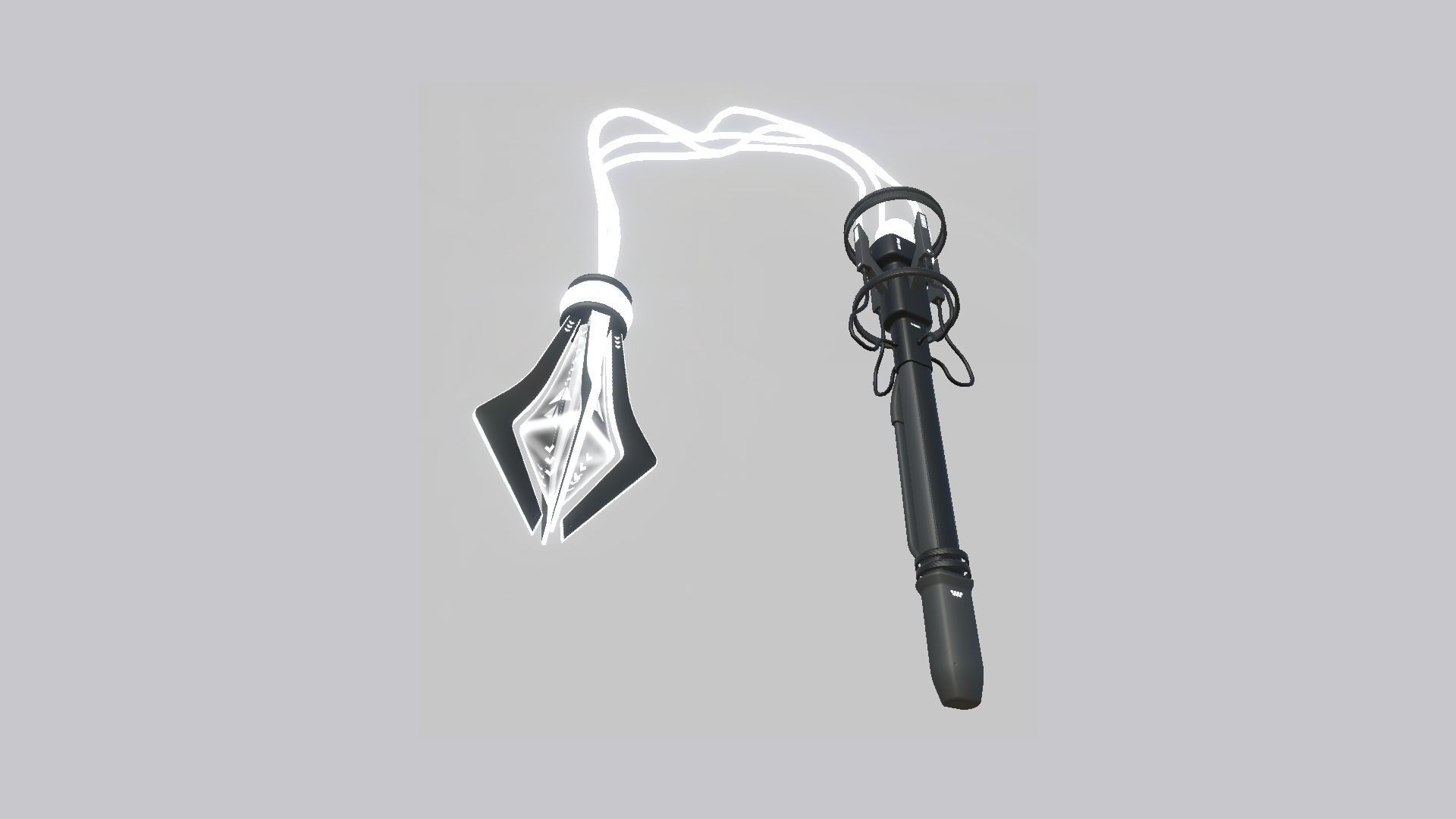3D model SciFi Flail A07 Black White - Sci Fi Weapon Design VR / AR ...