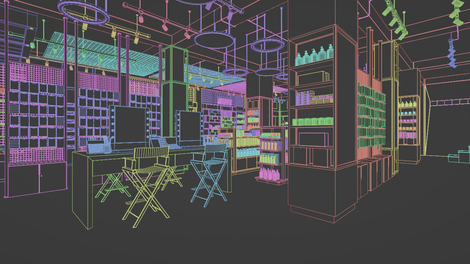 Cosmetic Store Scene Blender - Fbx - Obj 3D model | CGTrader