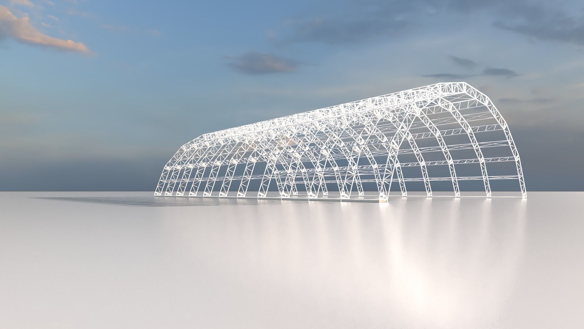 Quonset Rigged Stage - Dome Structure 3D model | CGTrader