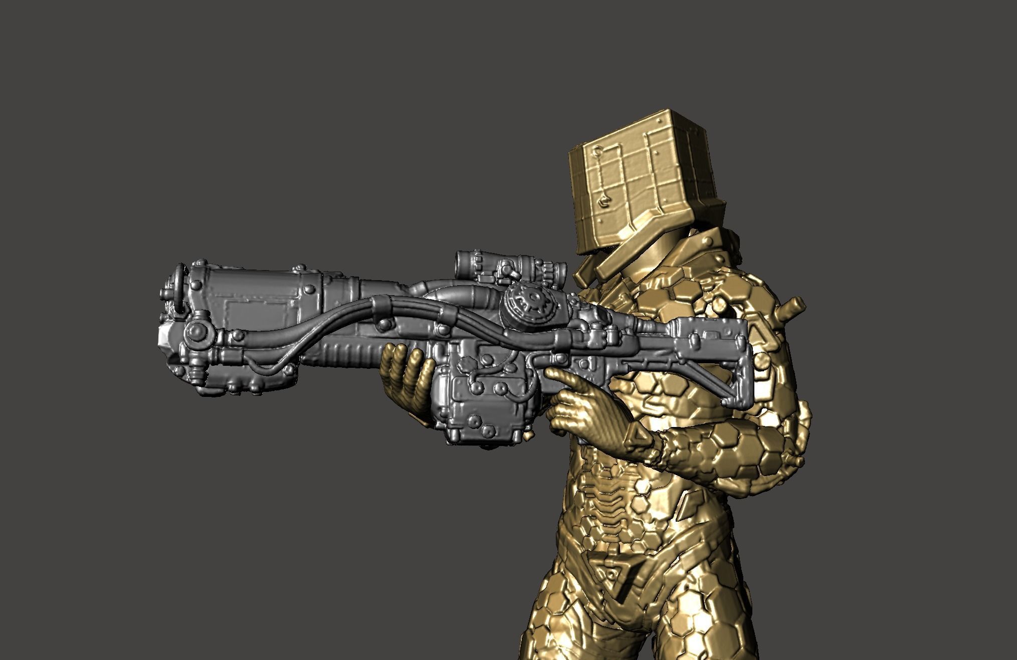 WOLFENSTEIN POWERARMOR LASERKRAFTWERK TNO High-Poly STL 3D model 3D ...