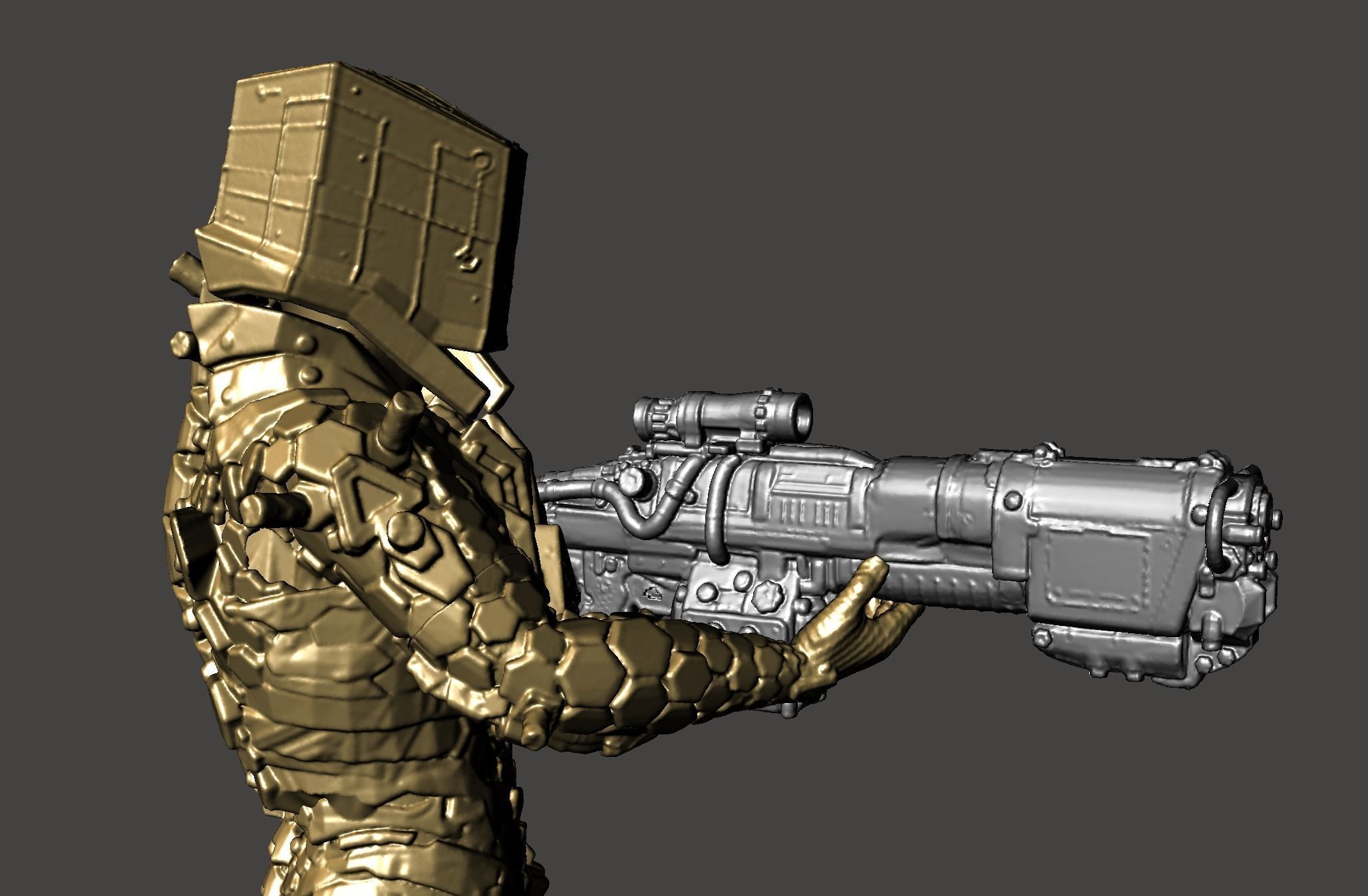 WOLFENSTEIN POWERARMOR LASERKRAFTWERK TNO High-Poly STL 3D model 3D ...