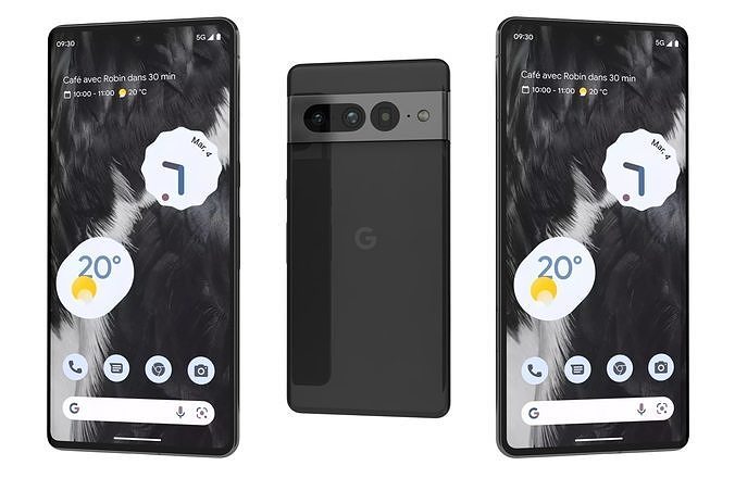3D model Google Pixel 7 Pro Black VR / AR / low-poly | CGTrader