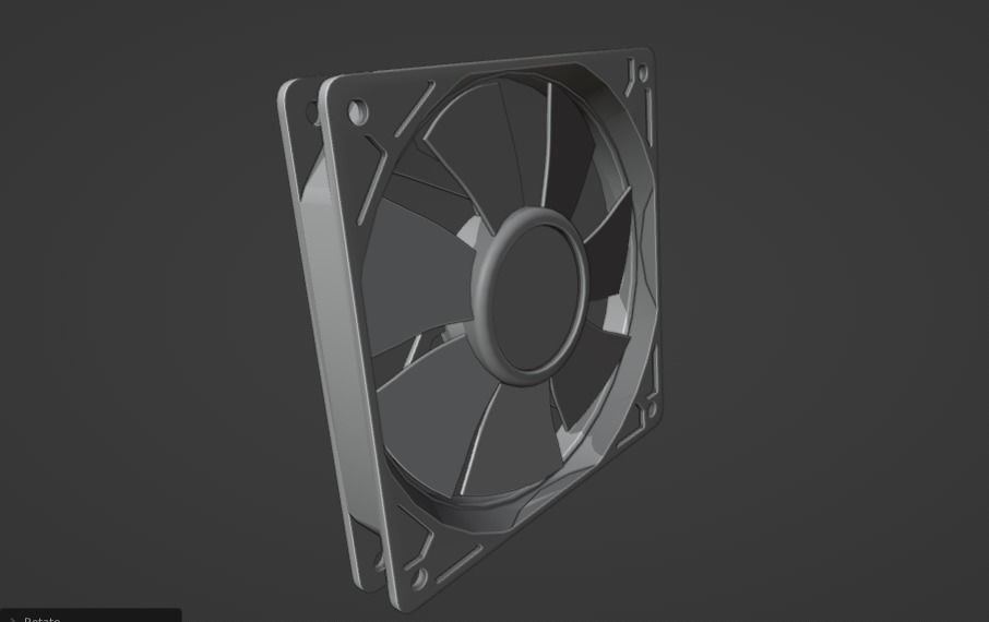 CPU Processor - Cooler Fan Ventilator Cooling Low-poly 3D model 3D model 3D printable | CGTrader