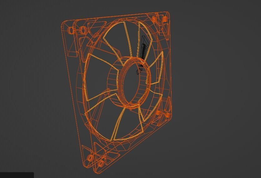 CPU Processor - Cooler Fan Ventilator Cooling Low-poly 3D model 3D ...