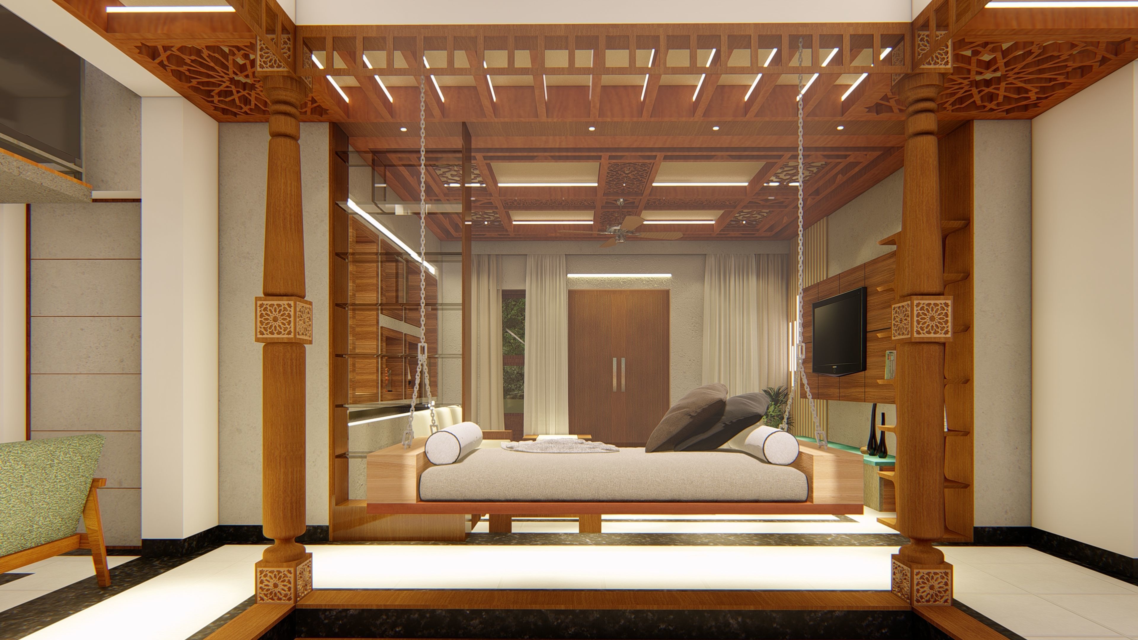 COURTYARD INTERIOR DESIGN 3D MODEL SKETCHUP 3D model | CGTrader