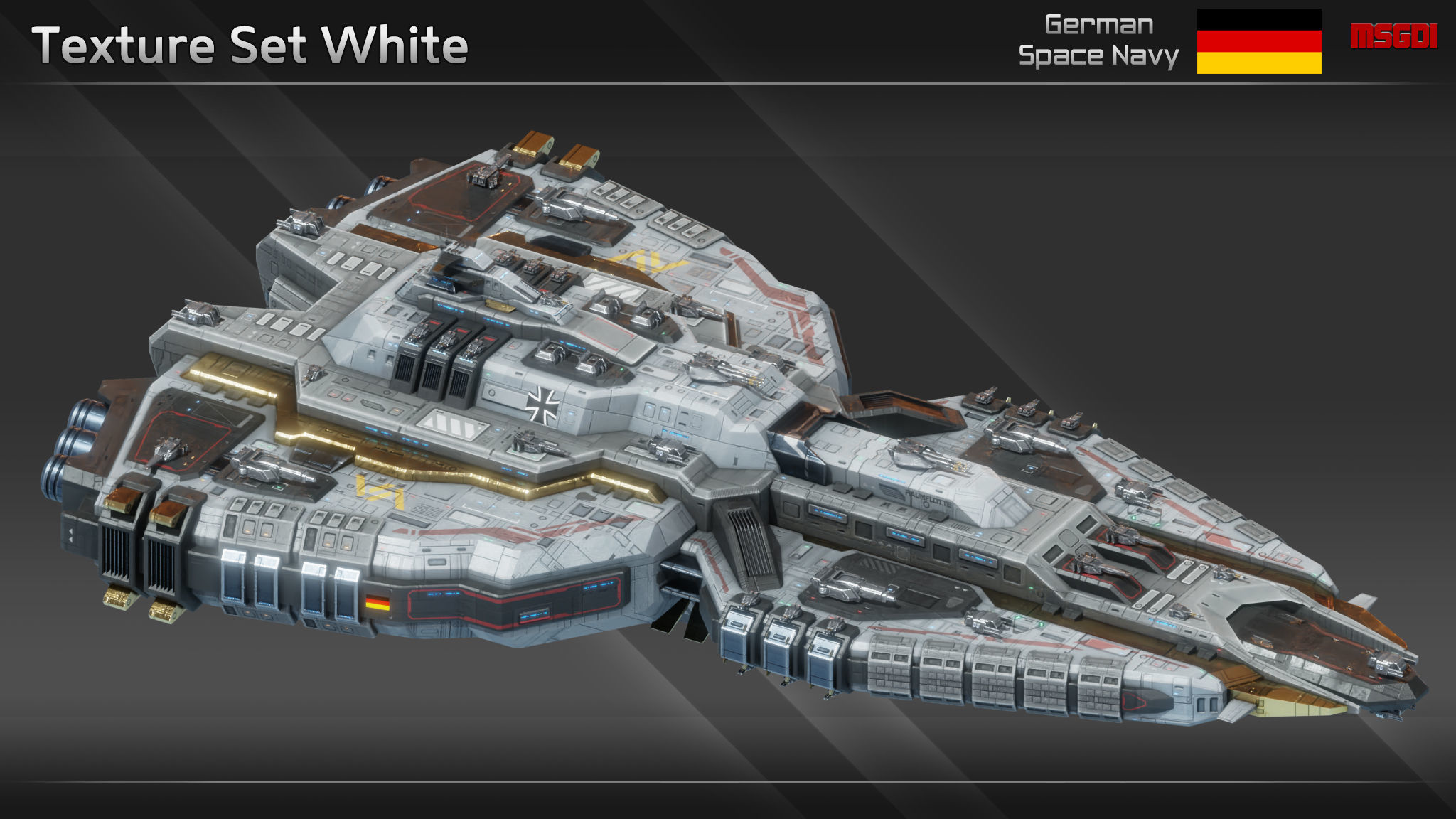 3D model GSN Spaceship Siegfried Class Battleship VR / AR / low-poly ...