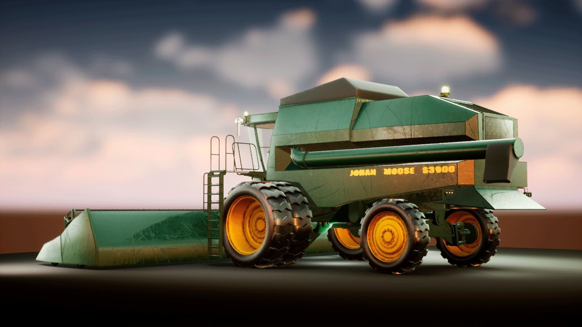 Harvester combine - farm vehicle 3D model | CGTrader