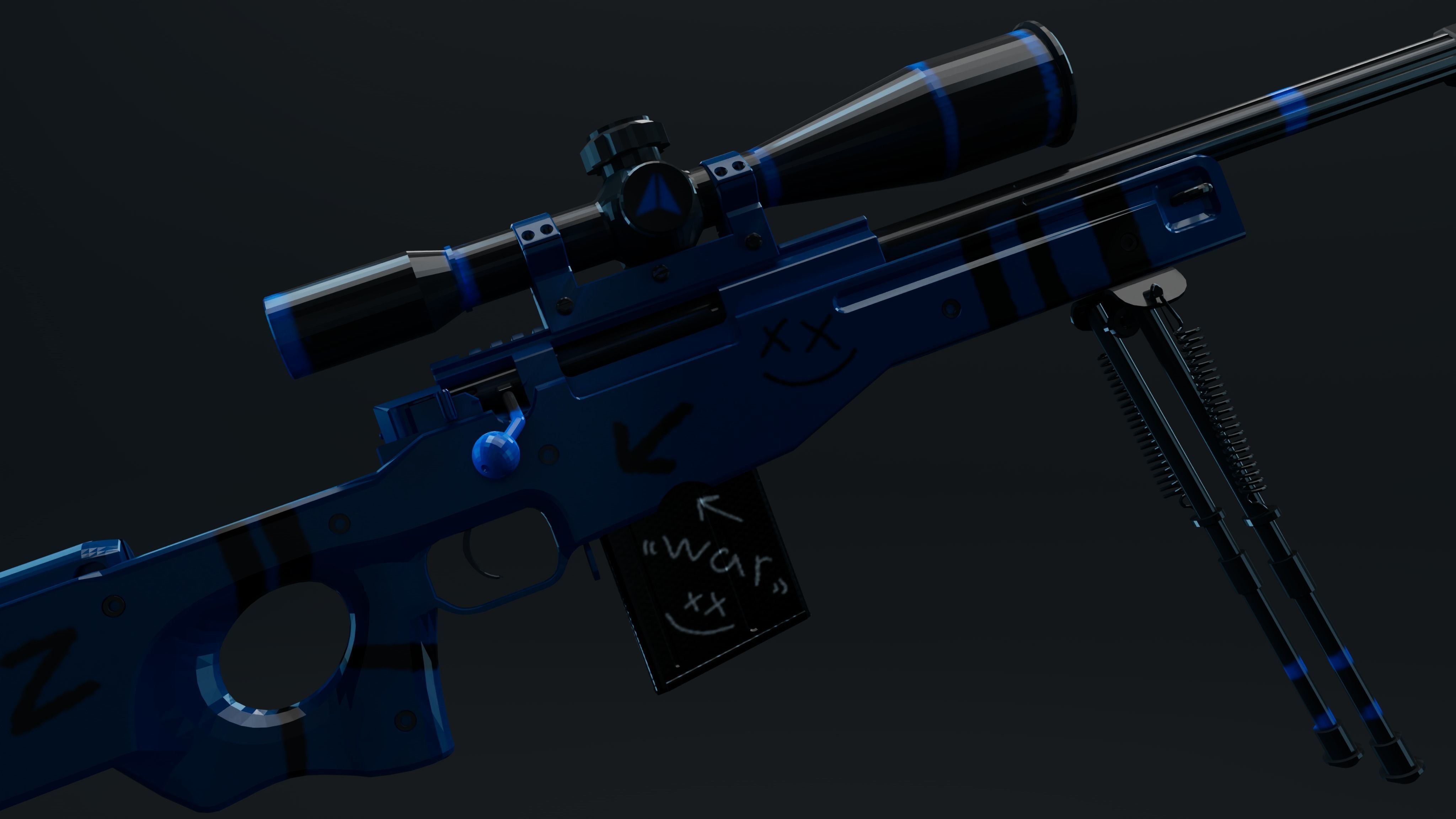 Custom Awp Sniper 3D model | CGTrader