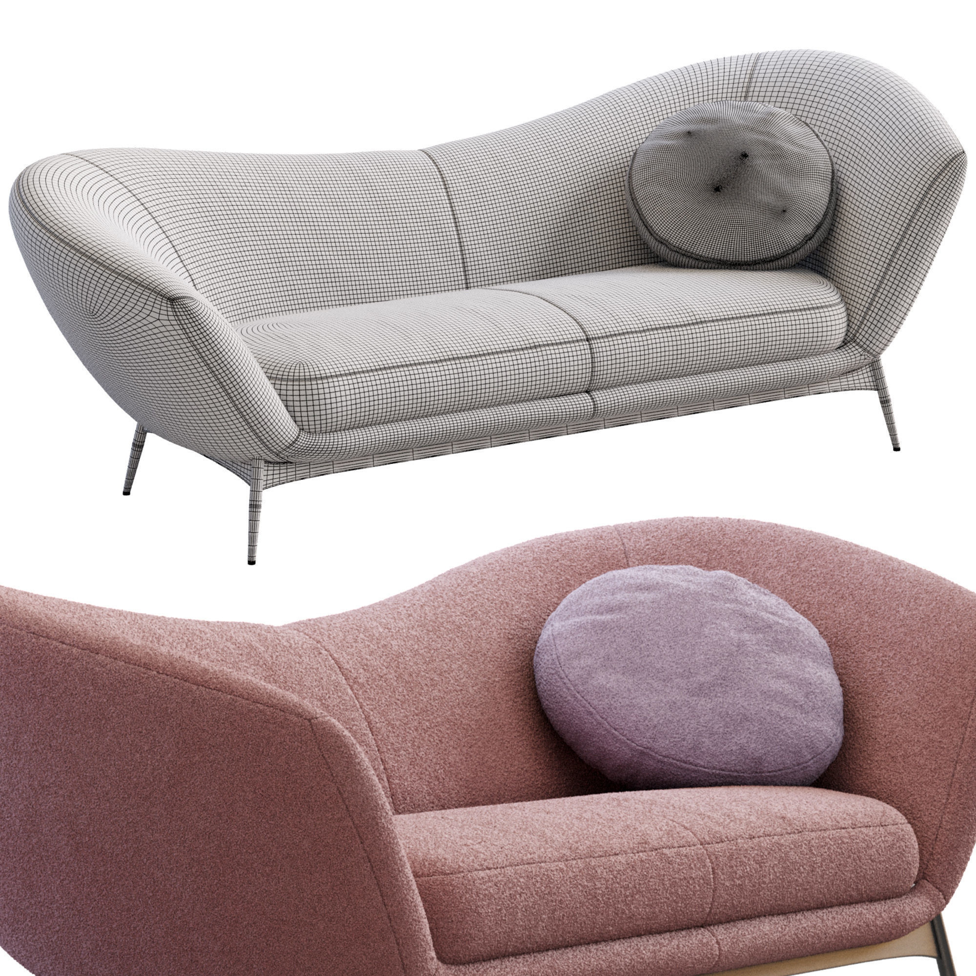 Sofa Oltremare By Saba 3D model | CGTrader