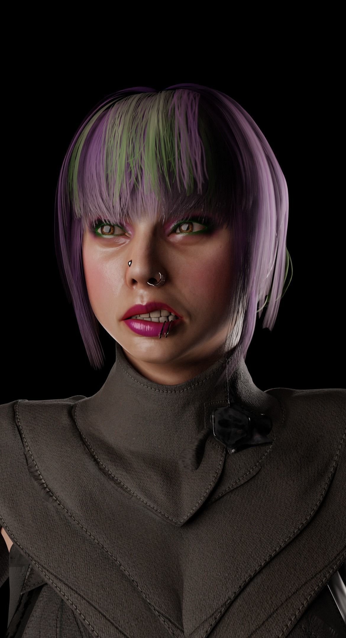 3D model Fantasy Dystopian Warrior Character - Alyss VR / AR / low-poly ...