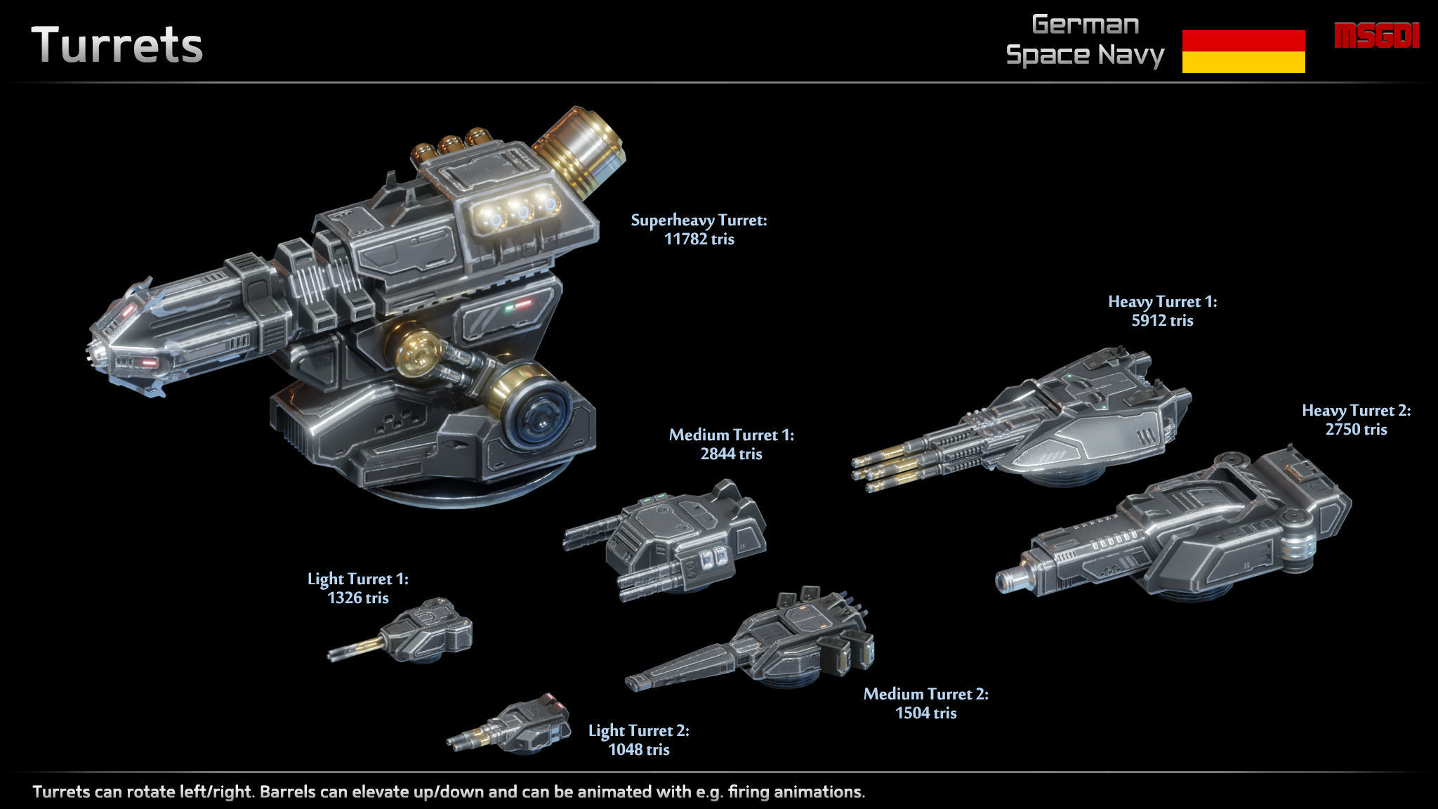 GSN German Space Navy Fleet Collection VR / AR / low-poly | CGTrader