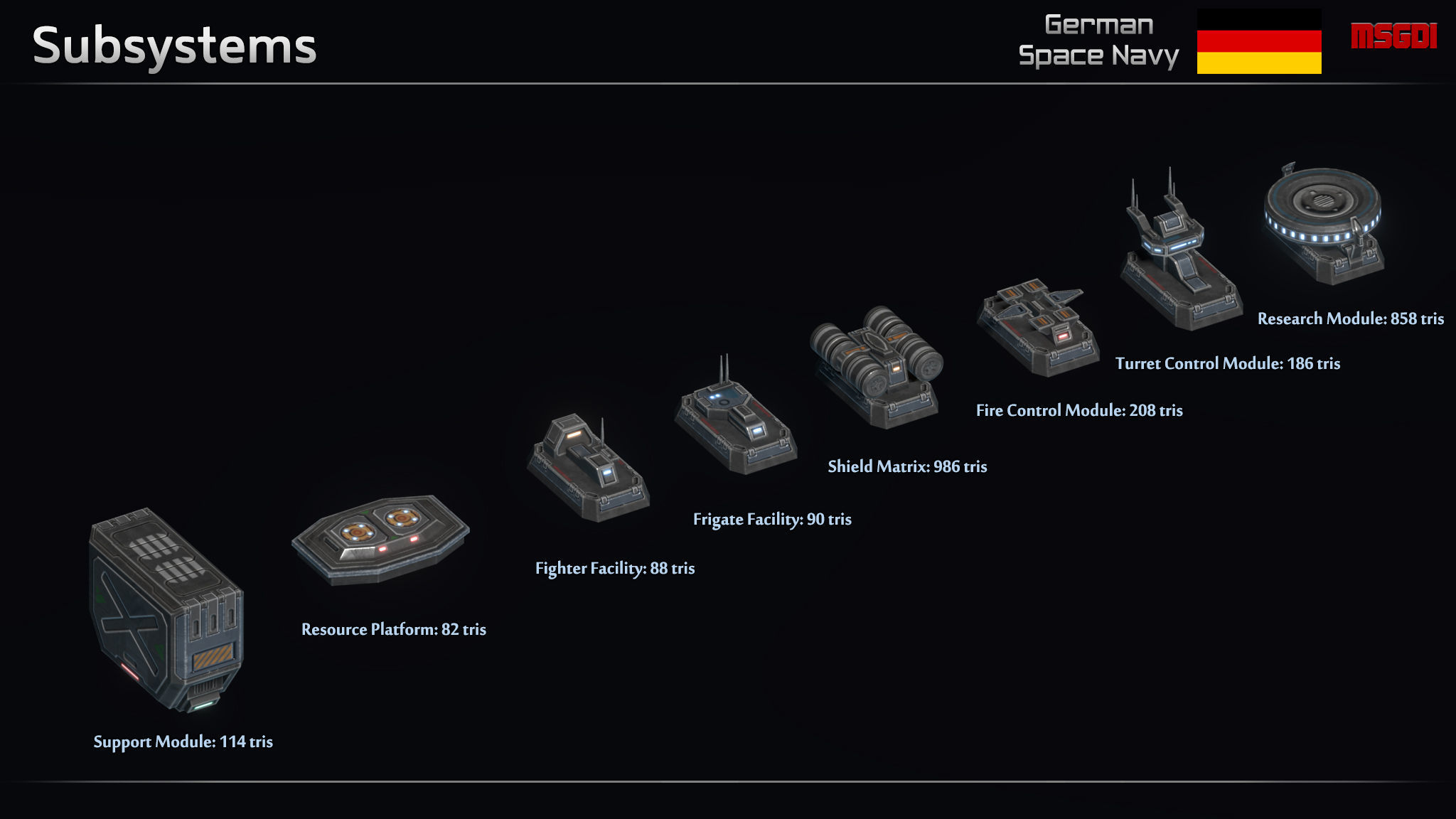 GSN German Space Navy Fleet Collection VR / AR / low-poly | CGTrader