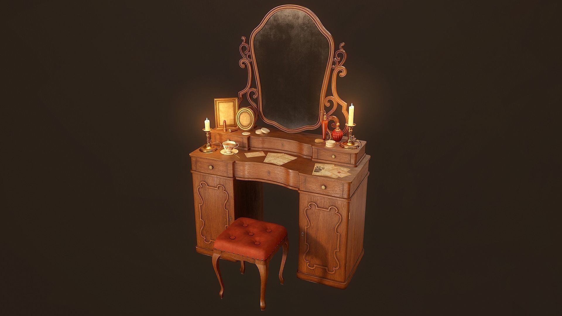 3D model Bedroom Furniture Props Pack VR / AR / low-poly | CGTrader