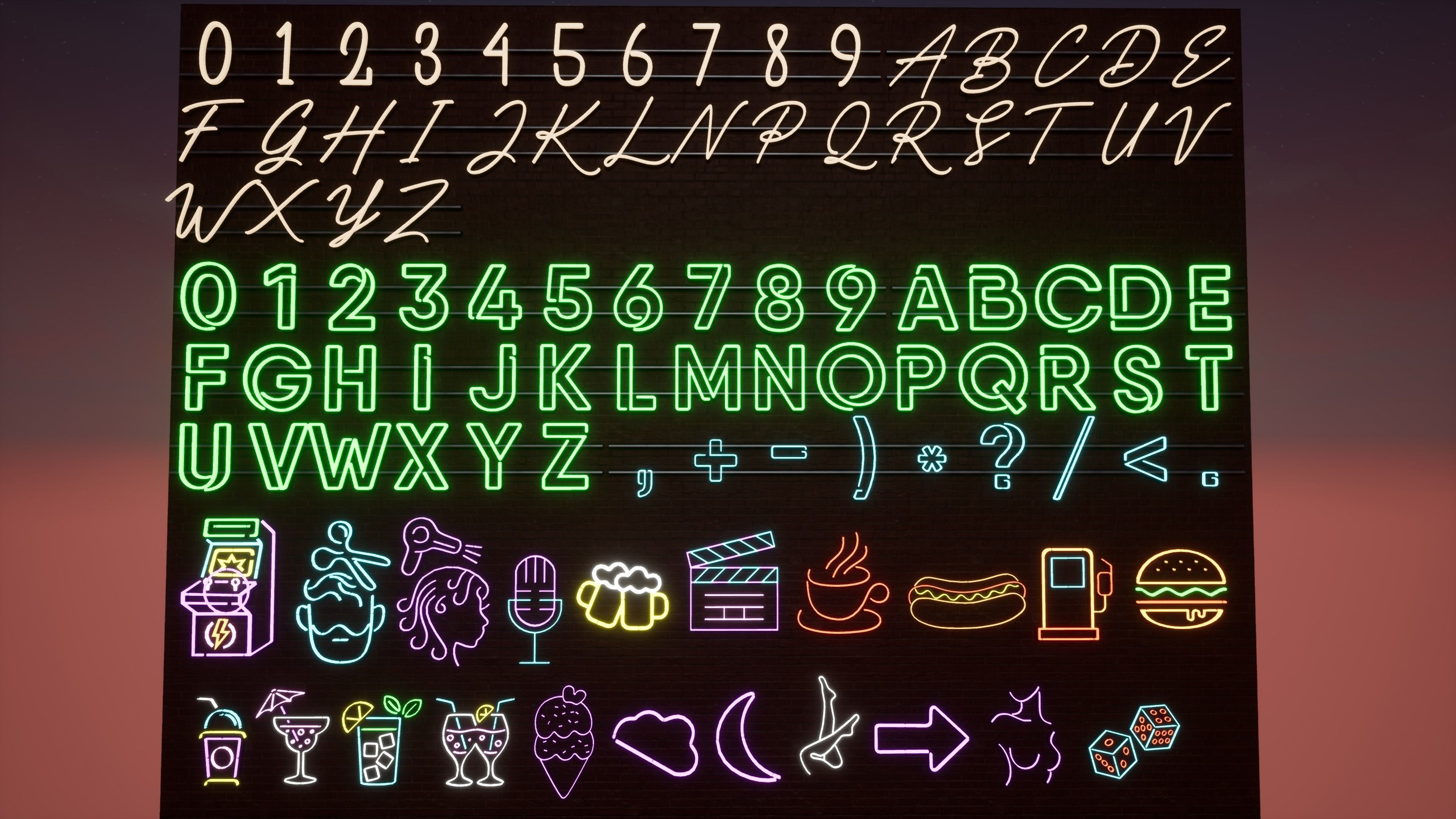 Neon billboards - city props 3D model | CGTrader