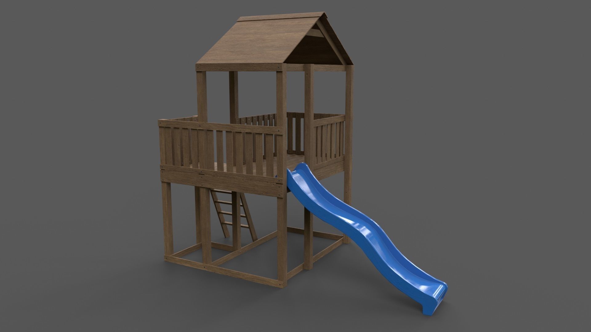 3D model PBR Small Backyard Playground Fort A VR / AR / low-poly | CGTrader