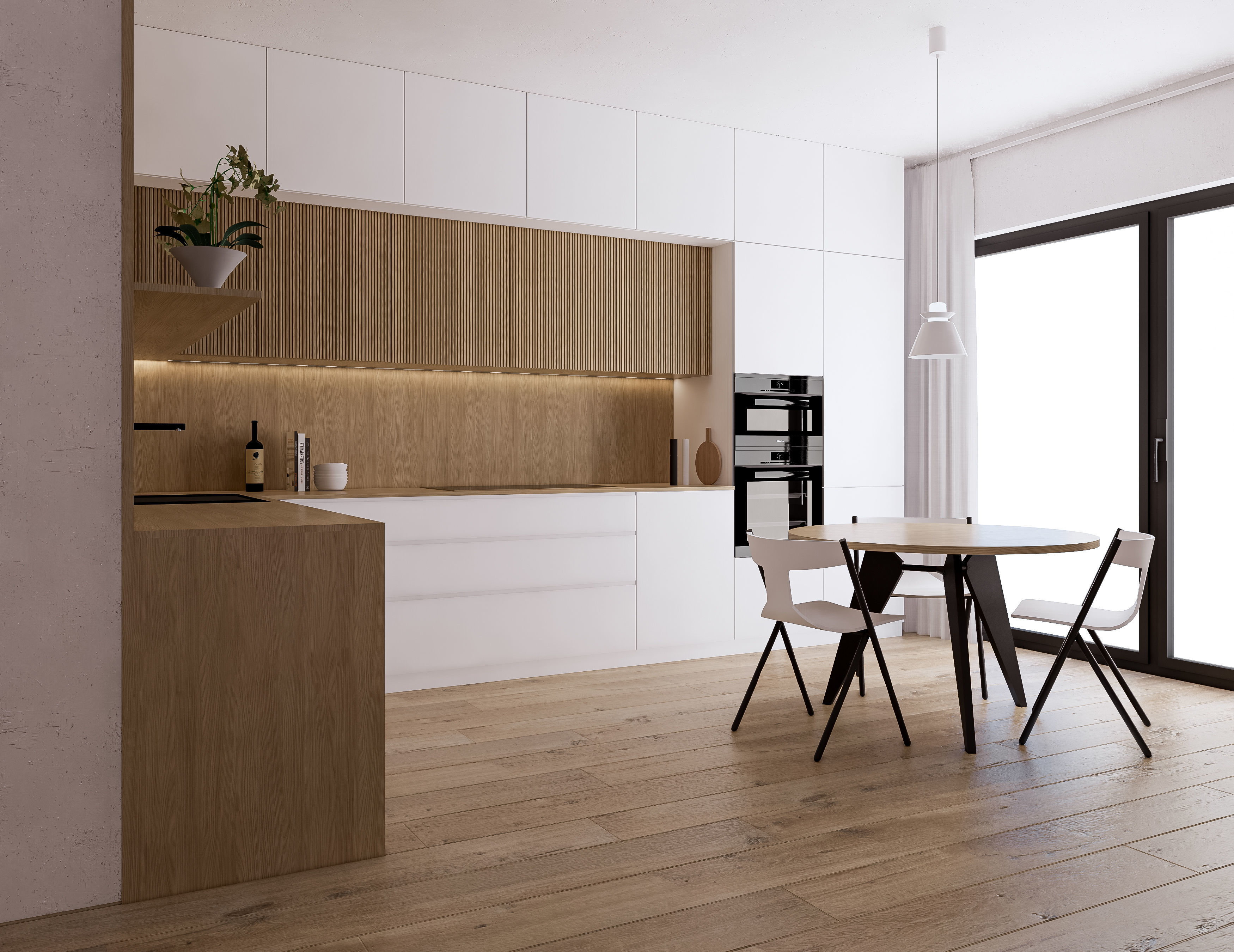 3D model Modern Kitchen Created in Revit 11 VR / AR / low-poly | CGTrader
