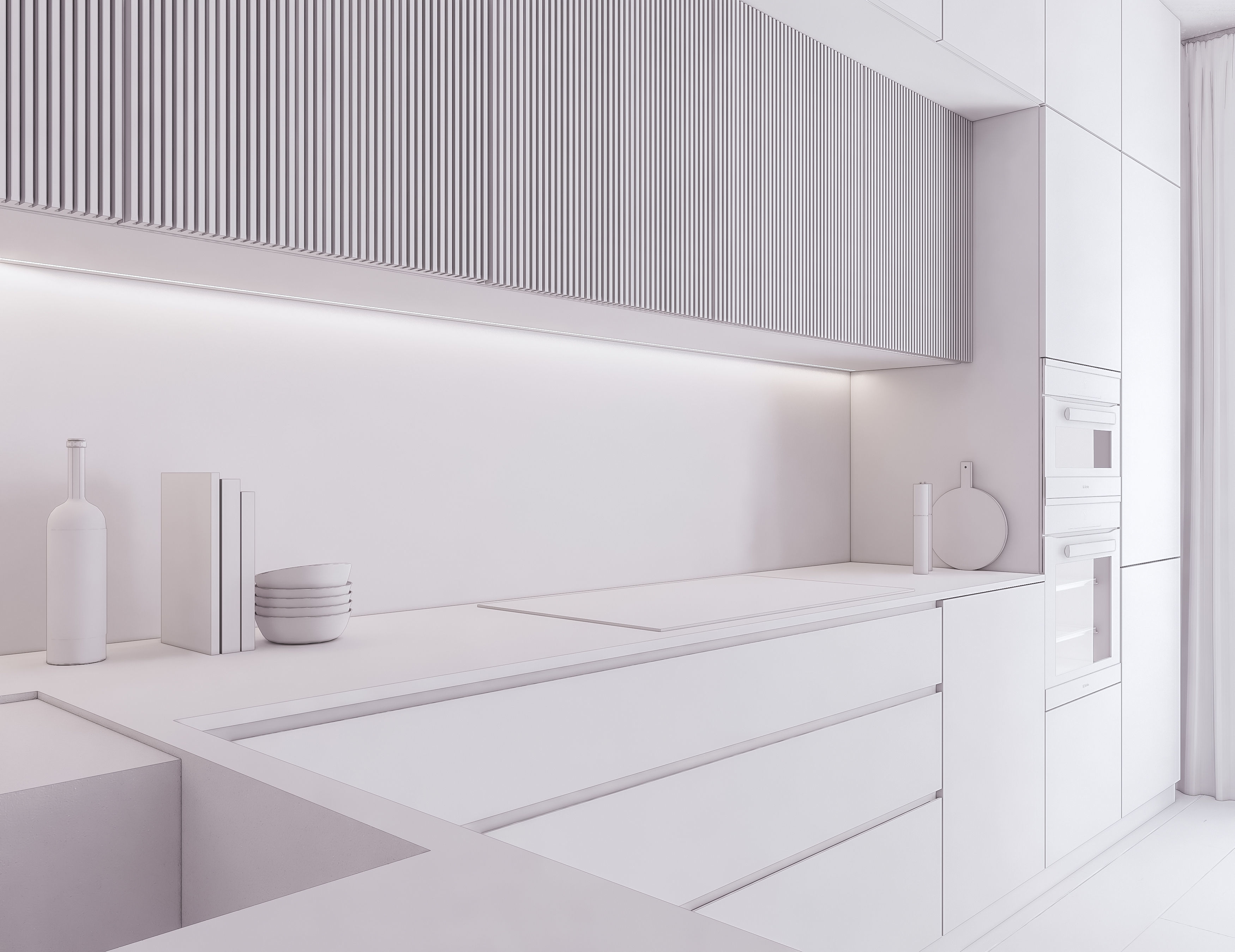 3D model Modern Kitchen Created in Revit 11 VR / AR / low-poly | CGTrader
