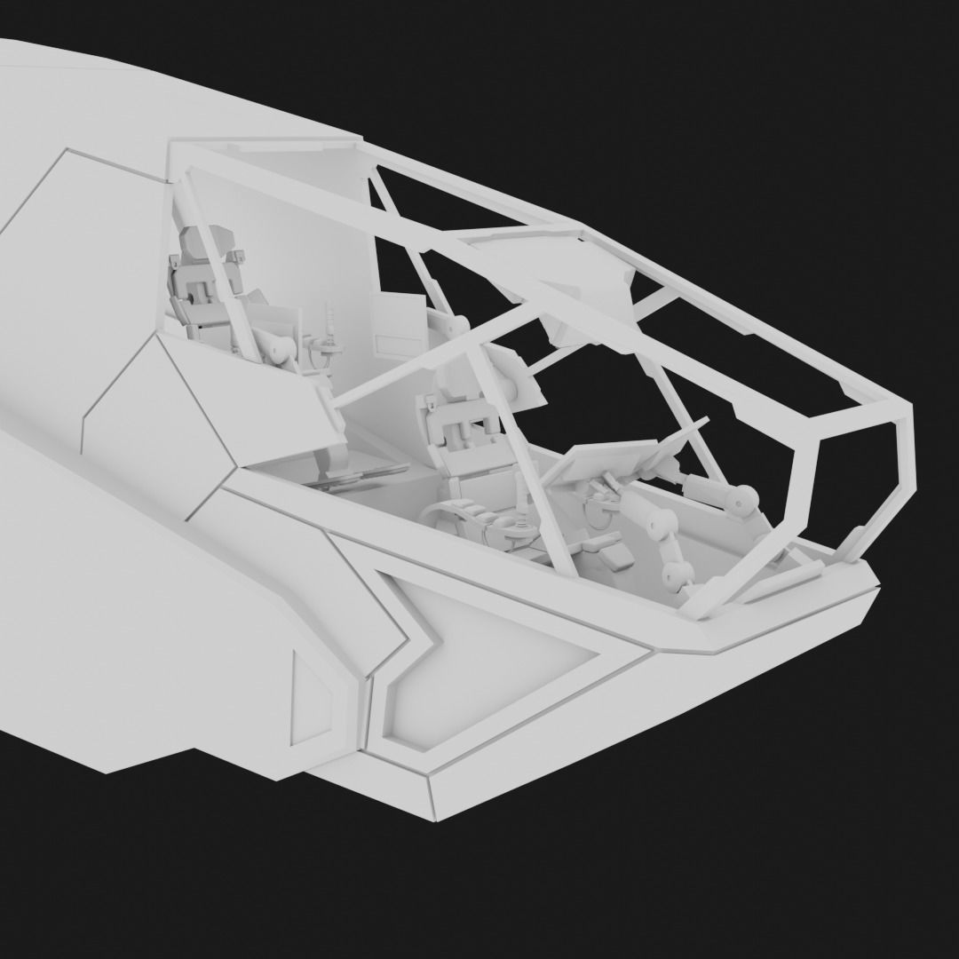 3D model Sci - Fi Cockpit VR / AR / low-poly | CGTrader