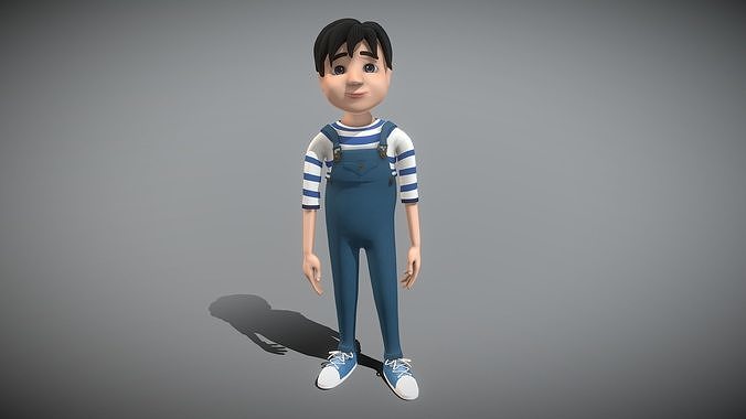 3D model Cartoon Boy VR / AR / low-poly rigged animated | CGTrader
